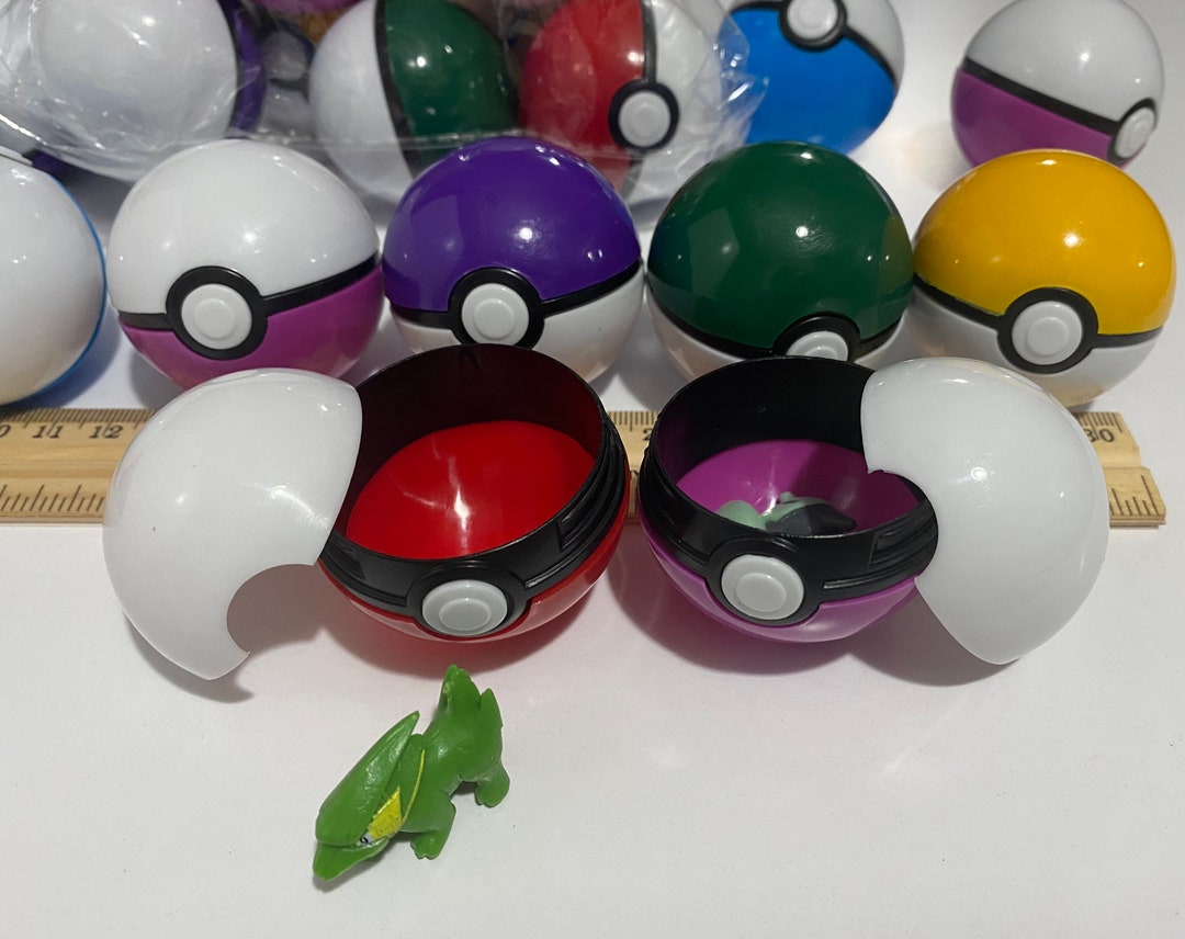 Mini Pokeballs With Pokémon Figures - Etsy