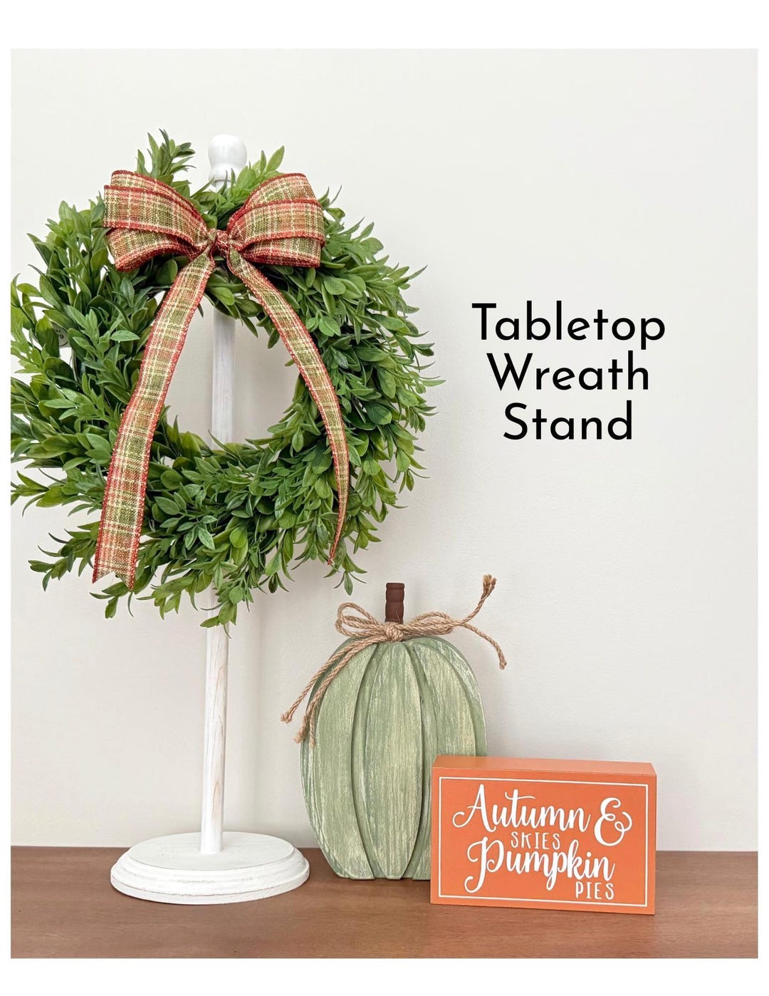 21" Tabletop Wreath Stand | 4 Colors | Entryway Table • Mantle ...