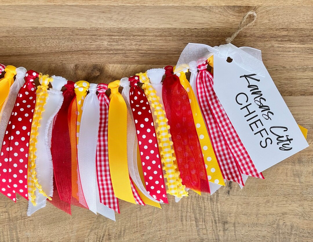 Kansas City Chiefs Garland Custom Ribbon Garland NFL Team Banner Super ...