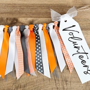Custom University of Tennessee Ribbon Garland | Tennessee Orange White ...