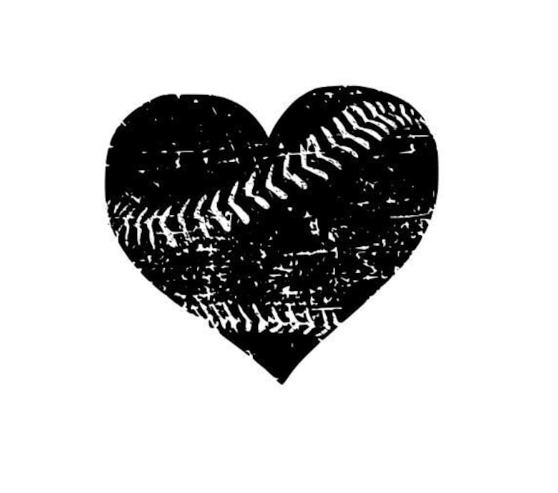 Baseball Heart Distressed SVG - Baseball Heart - Distressed Heart ...