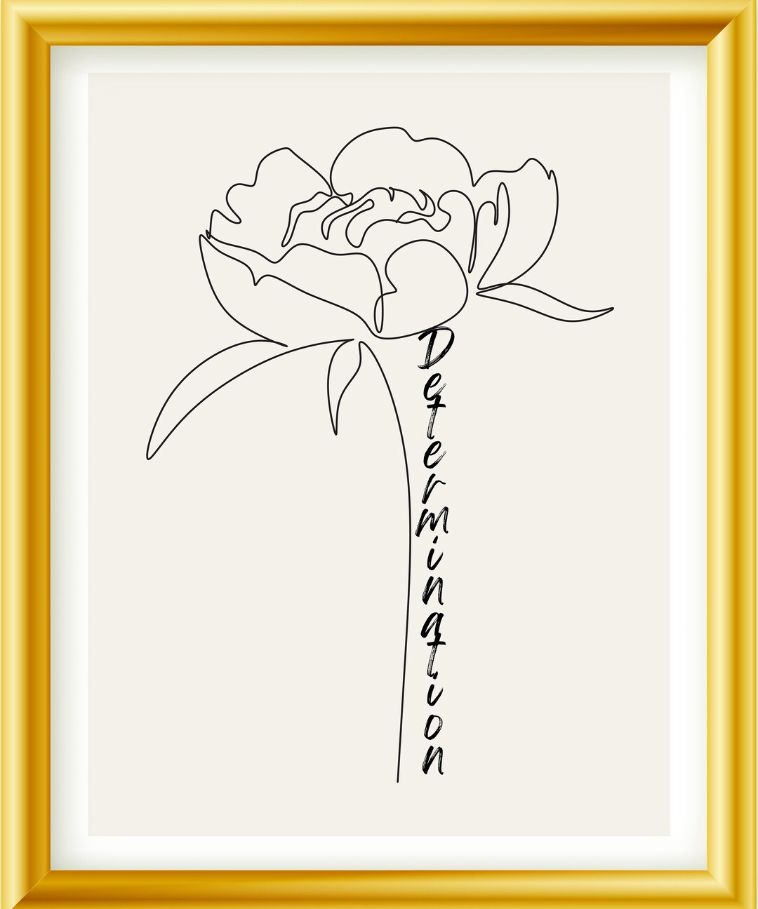 Determination Manifestation Flower Print Affirmation Wall Art - Etsy