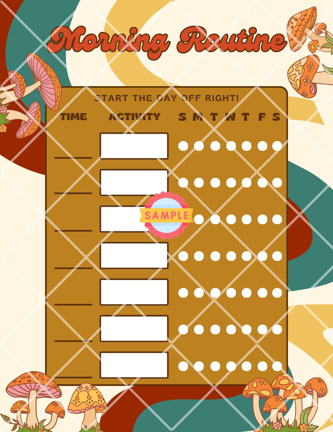 Morning Routine Evening Routine Editable Printable PDF Template Daily ...