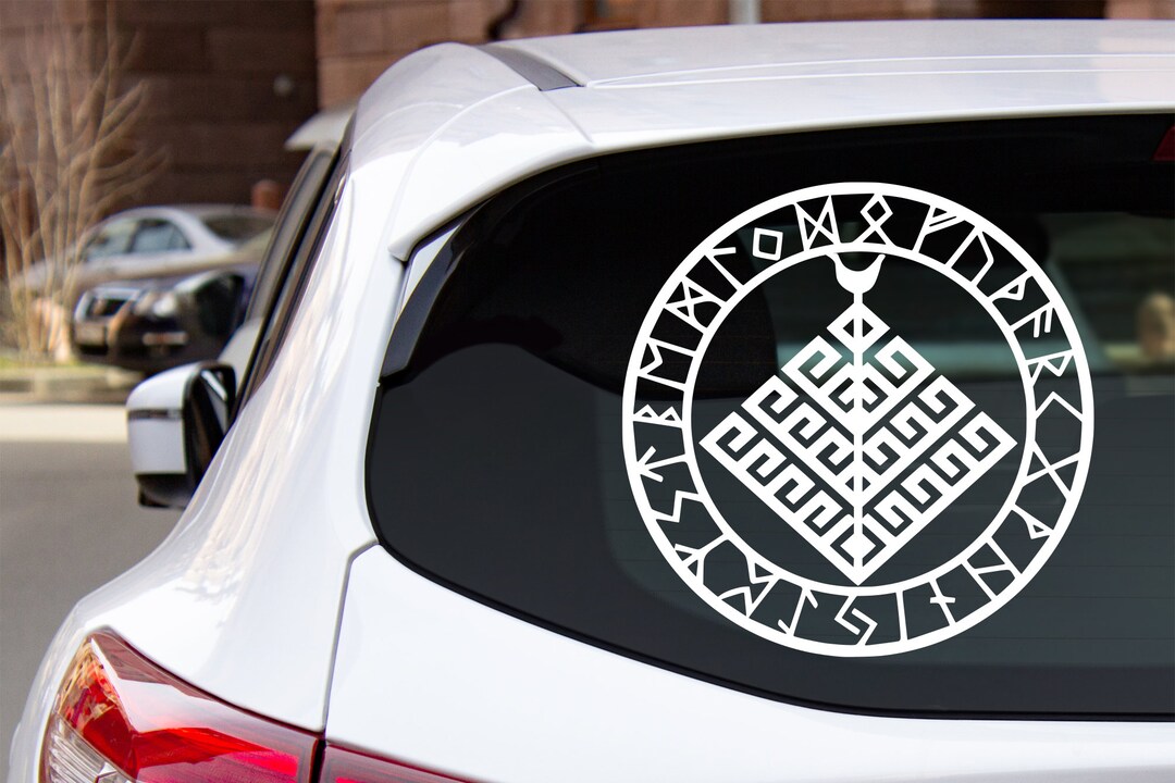 Yggdrasil World Tree Vinyl Decal: Norse Viking Runes, Waterproof Car ...