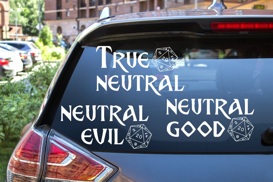 Dnd Neutral Alignment Vinyl Car Decal // D20 Dnd Sticker for Dice Box ...