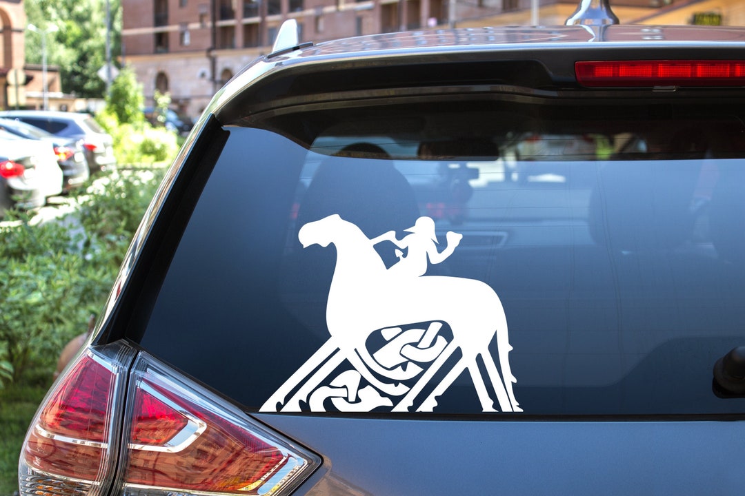 Odin and Sleipnir Vinyl Car Decal // Norse Viking Waterproof Sticker ...