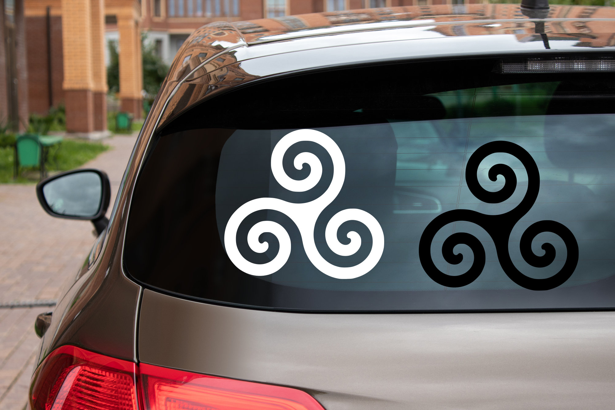 Celtic Triple Spiral Vinyl Car Decal // Irish Celtic Waterproof Sticker ...