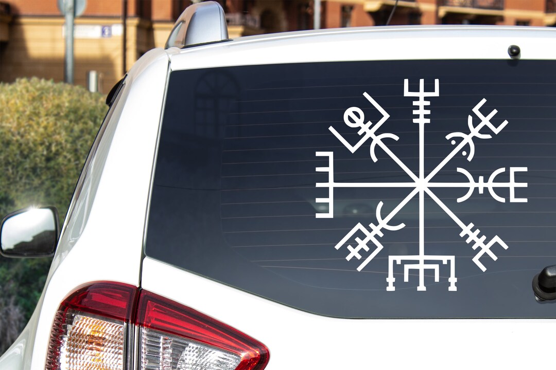 Vegvisir Rune Compass Vinyl Car Decal // Norse Viking Waterproof ...