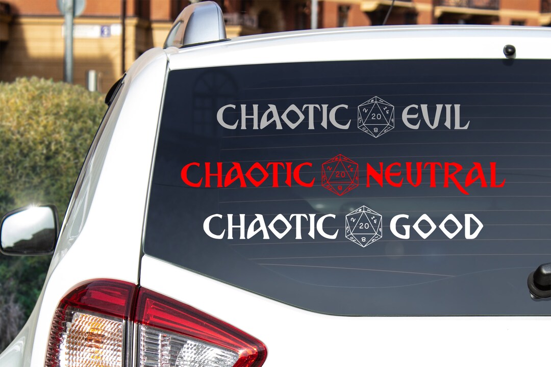 Dnd Chaotic Alignment Vinyl Car Decal // D20 Dnd Sticker for Dice Box ...