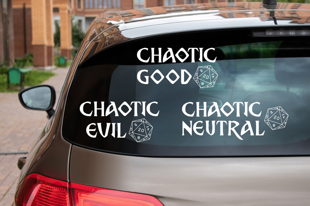 Dnd Chaotic Alignment Vinyl Car Decal // D20 Dnd Sticker for Dice Box ...