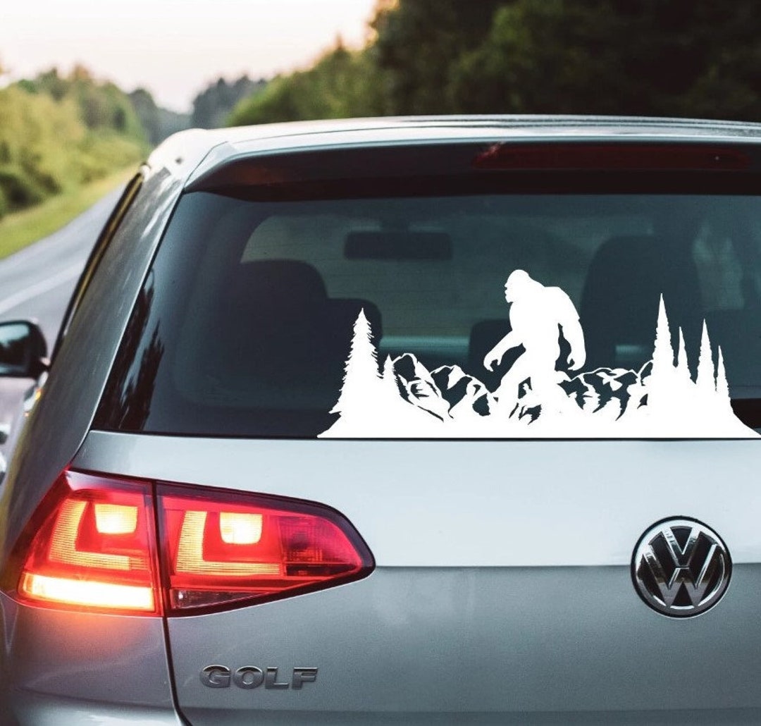 Bigfoot Panoramic Car Vinyl Decal Bigfoot Car Window Decal Cryptid ...