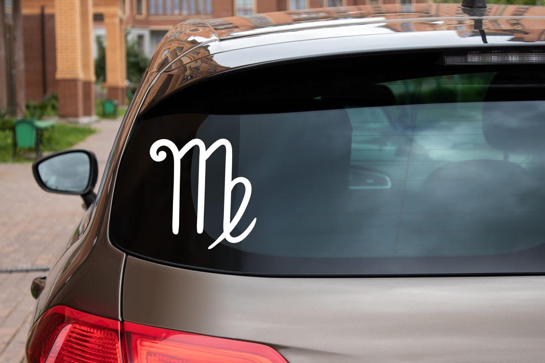 Virgo Zodiac Sign Vinyl Car Decal // Astrology Waterproof Sticker for ...