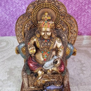 18CM Kuber Statue, Kubera Sculpture, Kubera Idol, Wealth God Statue ...