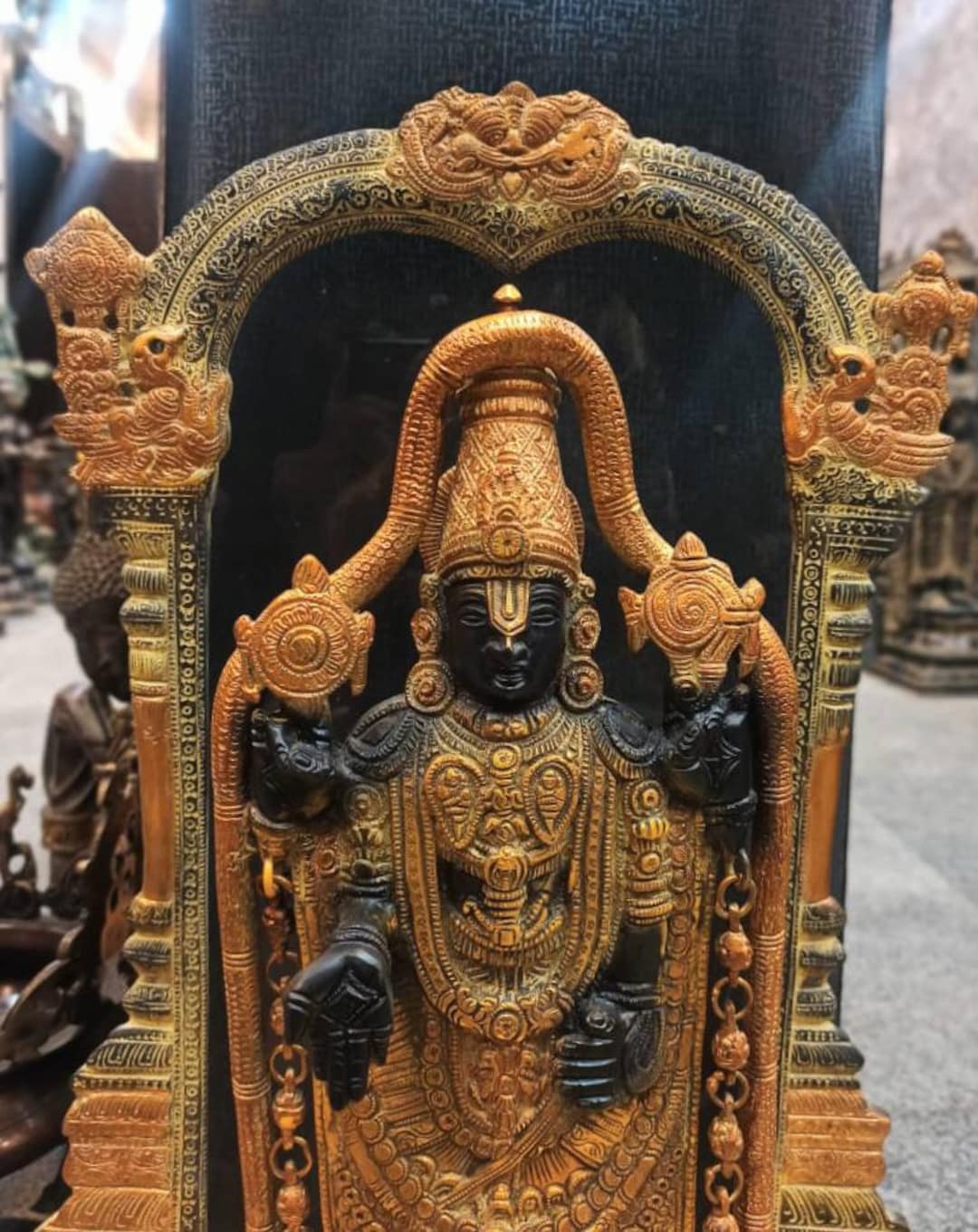 24" Brass Tirupati Balaji Statue: Shree Venkateswara Sculpture - Etsy