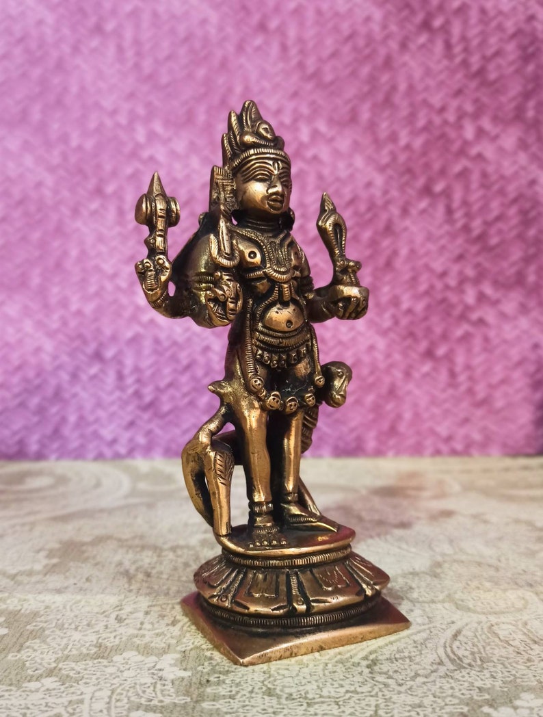 5 Bhairava Statue With Dog Brass Bhairav Statue Maha Kala Bhairava God ...