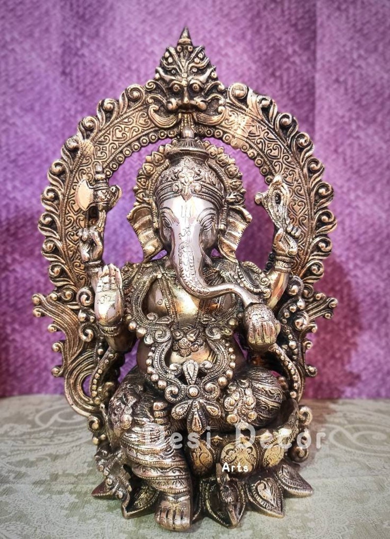 Ganesha Statue 16 Inch Lord Ganesha Statue Brass Ganesh - Etsy
