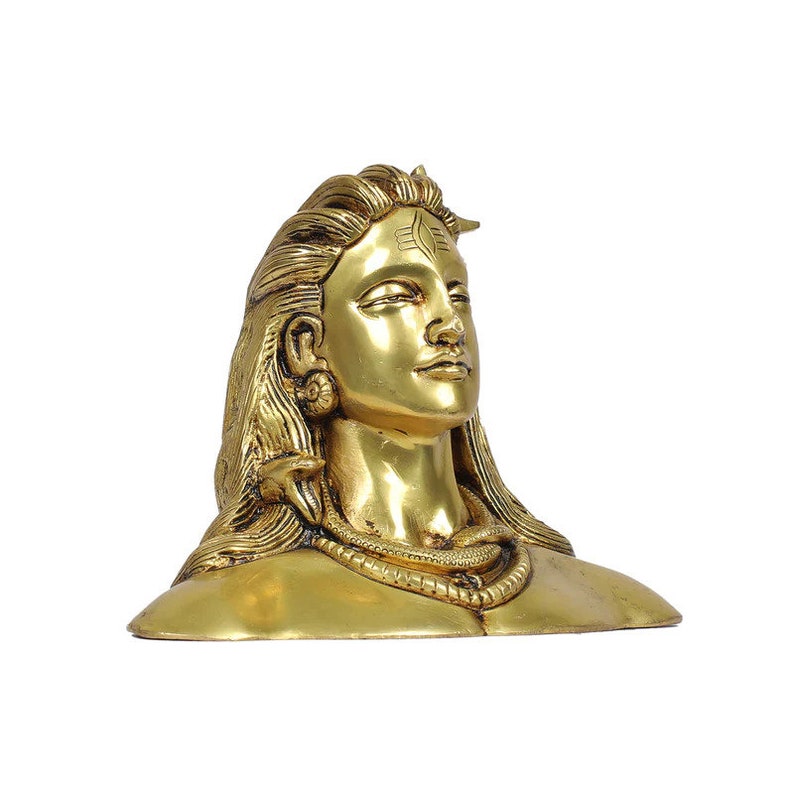 5 Brass Adiyogi Shiva Statue Brass Lord Shiv Mahadeva - Etsy