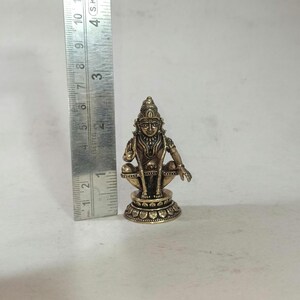 6 Cm Brass Small Lord Ayyappa Swamy Statue, Ayyappan Swamy, Hindu God ...