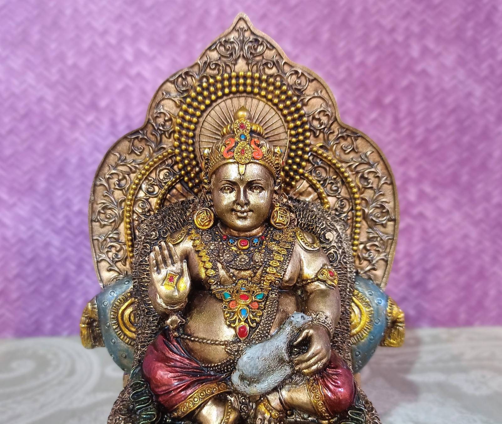 18CM Kuber Statue, Kubera Sculpture, Kubera Idol, Wealth God Statue ...