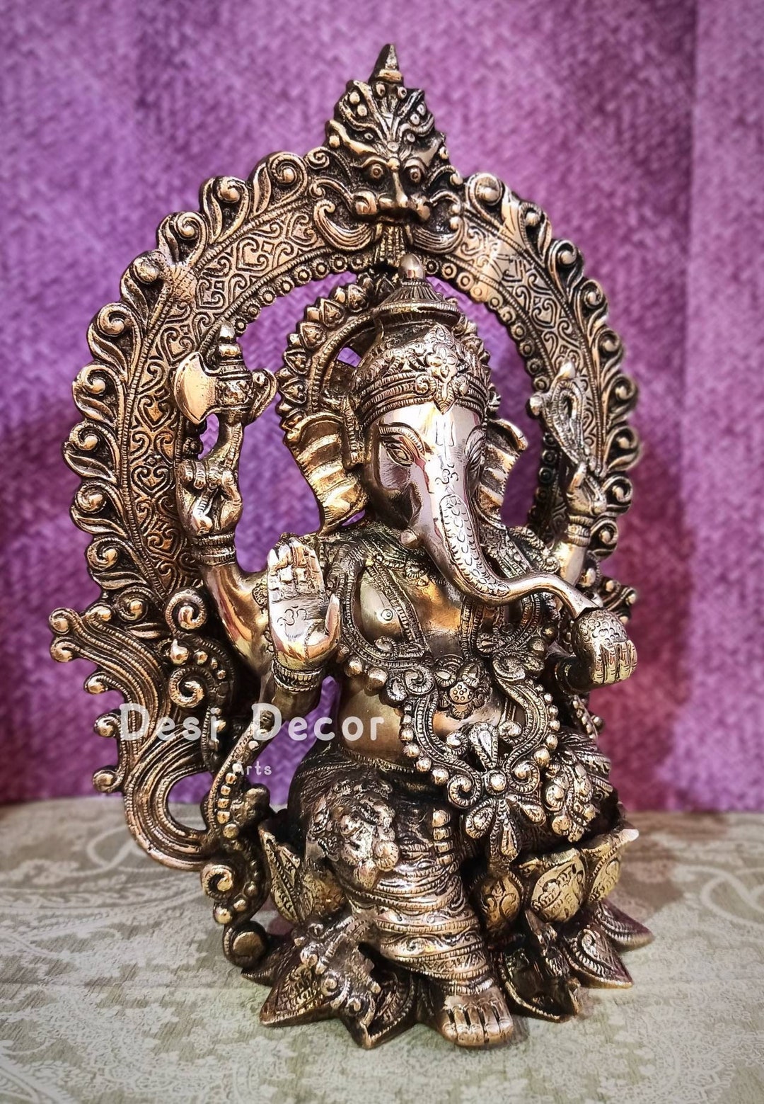 Ganesha Statue 16 Inch Lord Ganesha Statue Brass Ganesh Figurine God ...