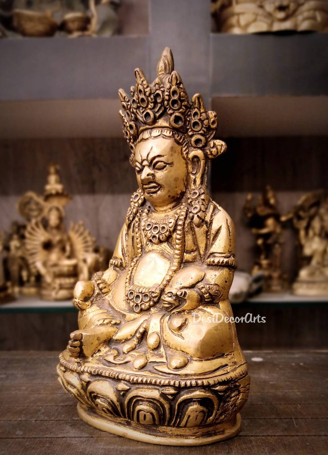 9brass Lord Kuber Maharaj Statue With an Urn of Gold - Etsy