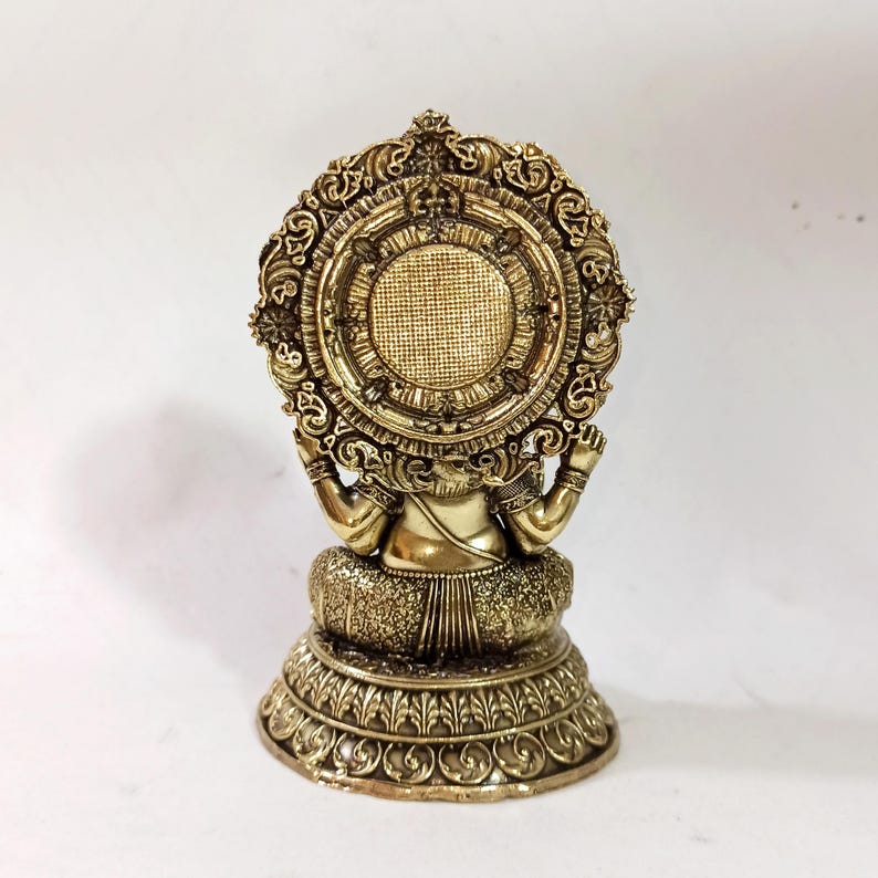 Brass Ganesha Statue: Handmade Hindu Elephant God Idol, 5.5" - Etsy