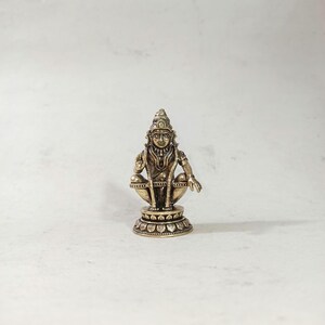 6 Cm Brass Small Lord Ayyappa Swamy Statue, Ayyappan Swamy, Hindu God ...