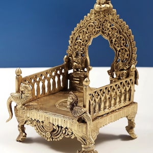 Brass God Throne, 08" Brass Singhasan, Vintage Throne, Handcrafted ...