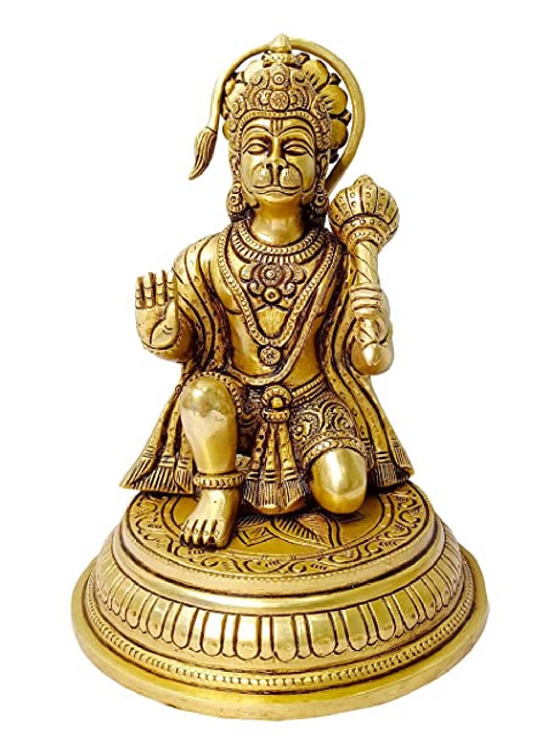 7 Brass Hanuman Statue, Brass Blessing Lord Hanuman Idol, Bajrang Bali ...
