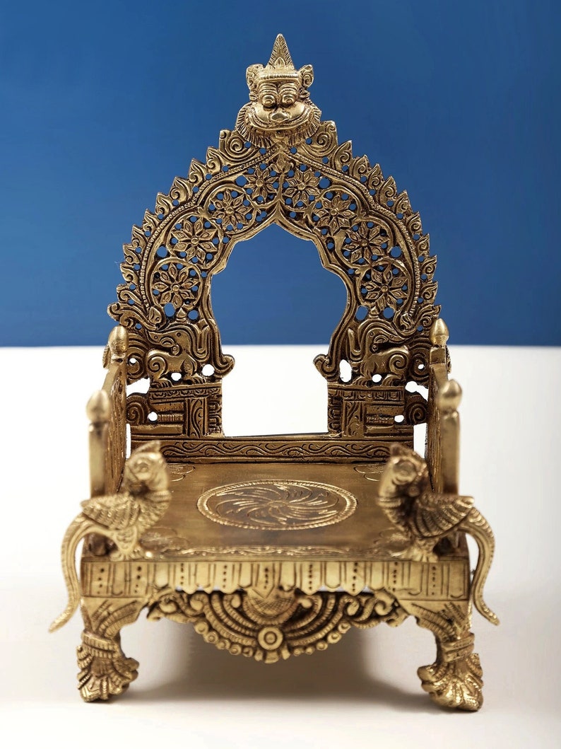 Handcrafted Brass Singhasan: Vintage God Throne, Home Temple Decor - Etsy