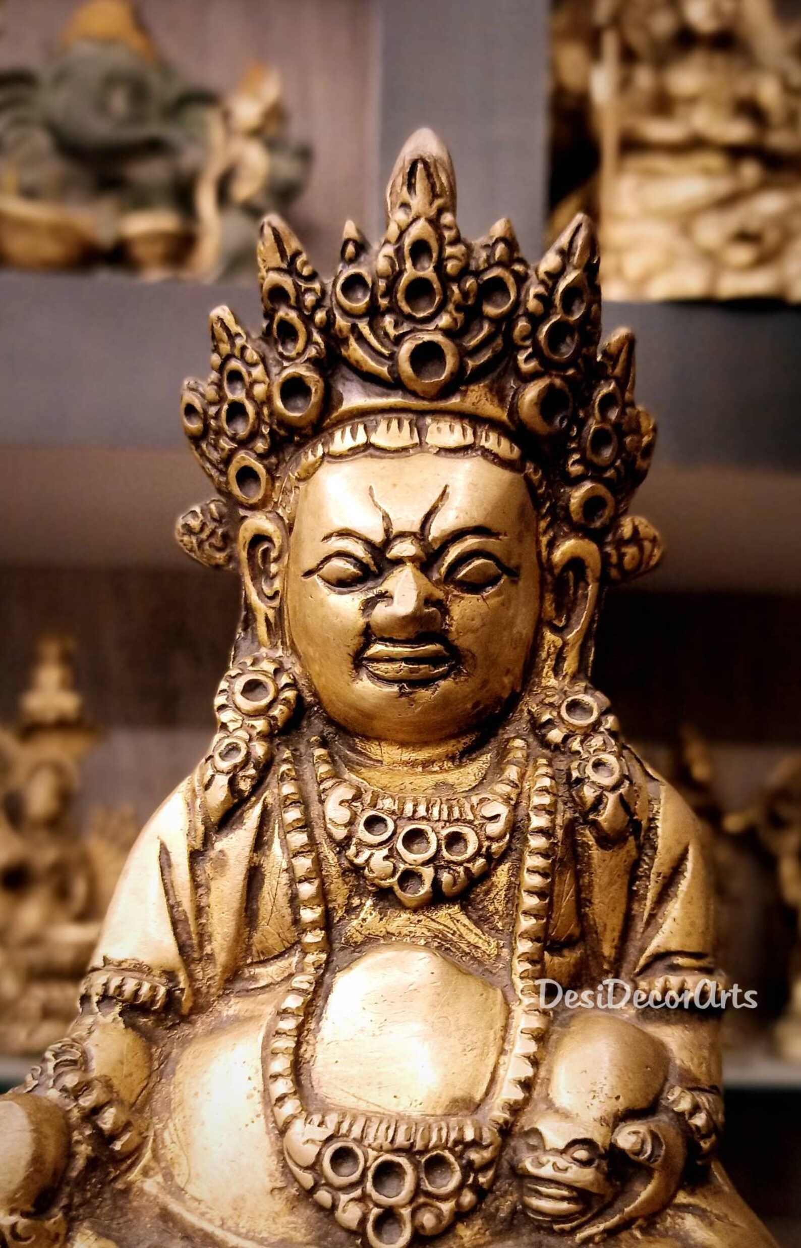 9brass Lord Kuber Maharaj Statue With an Urn of Gold - Etsy