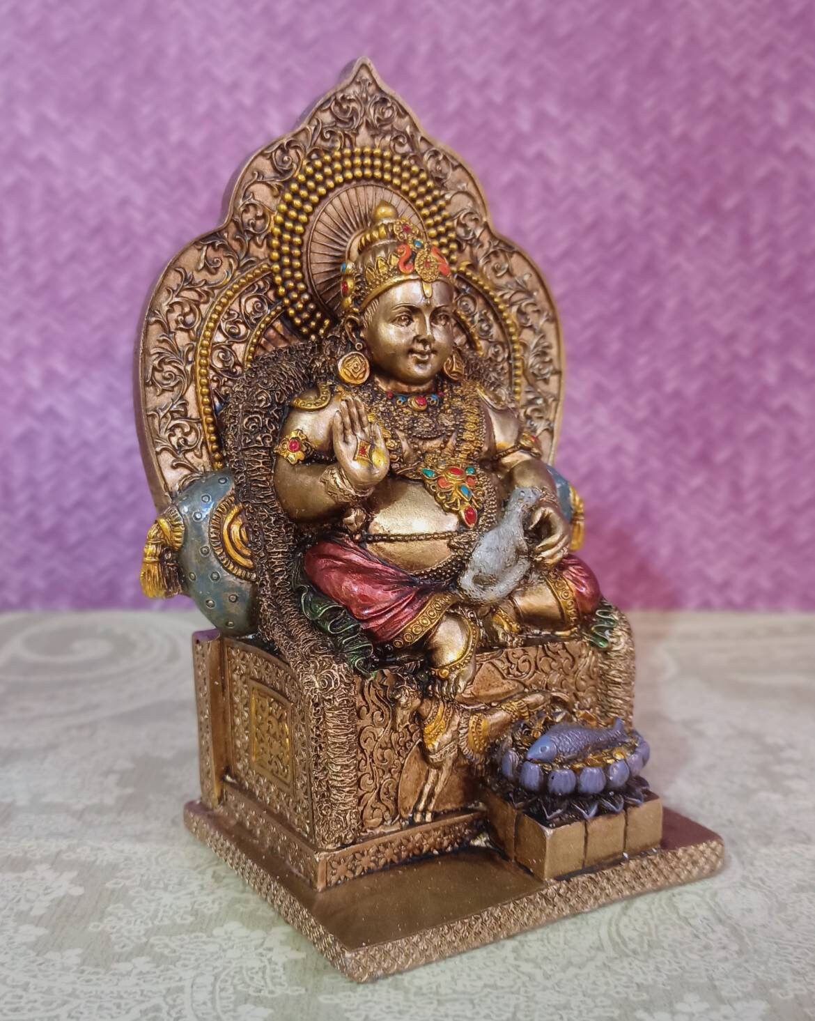 18CM Kuber Statue, Kubera Sculpture, Kubera Idol, Wealth God Statue ...