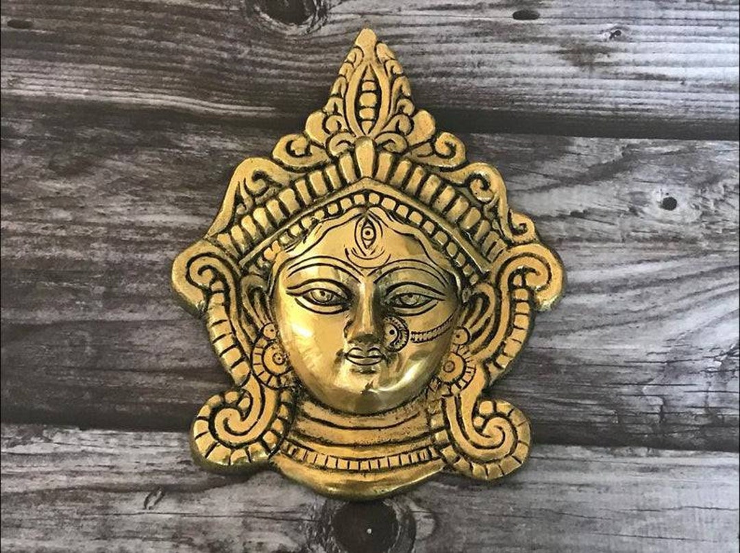 6durga Maa Face Sculpture, Durga Mask, Feminine Energy Goddess, Parvati ...