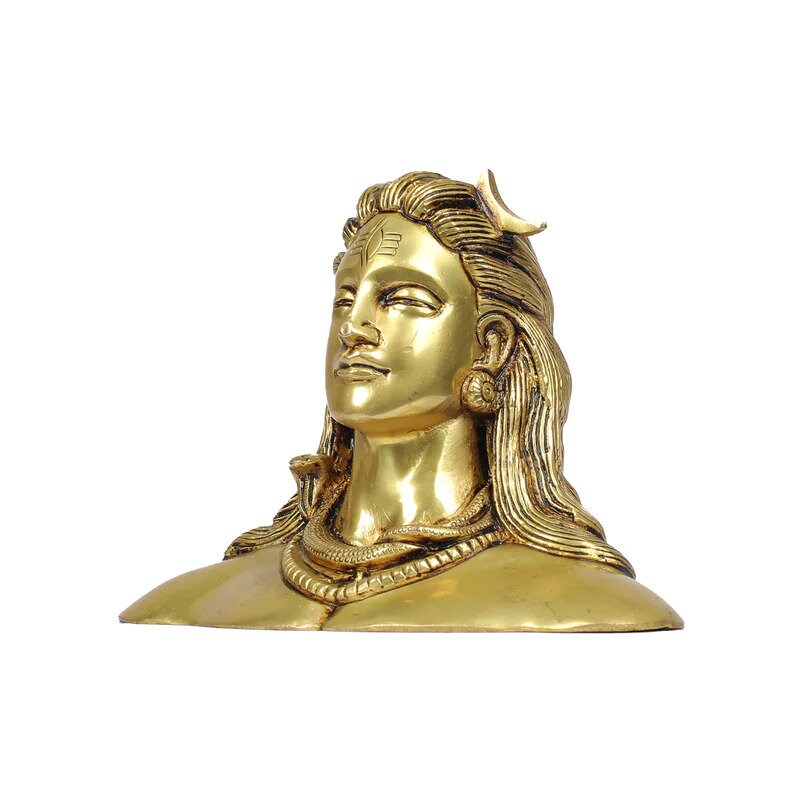 5 Brass Adiyogi Shiva Statue, Brass Lord Shiv, Mahadeva, Adiyogi, Maha ...
