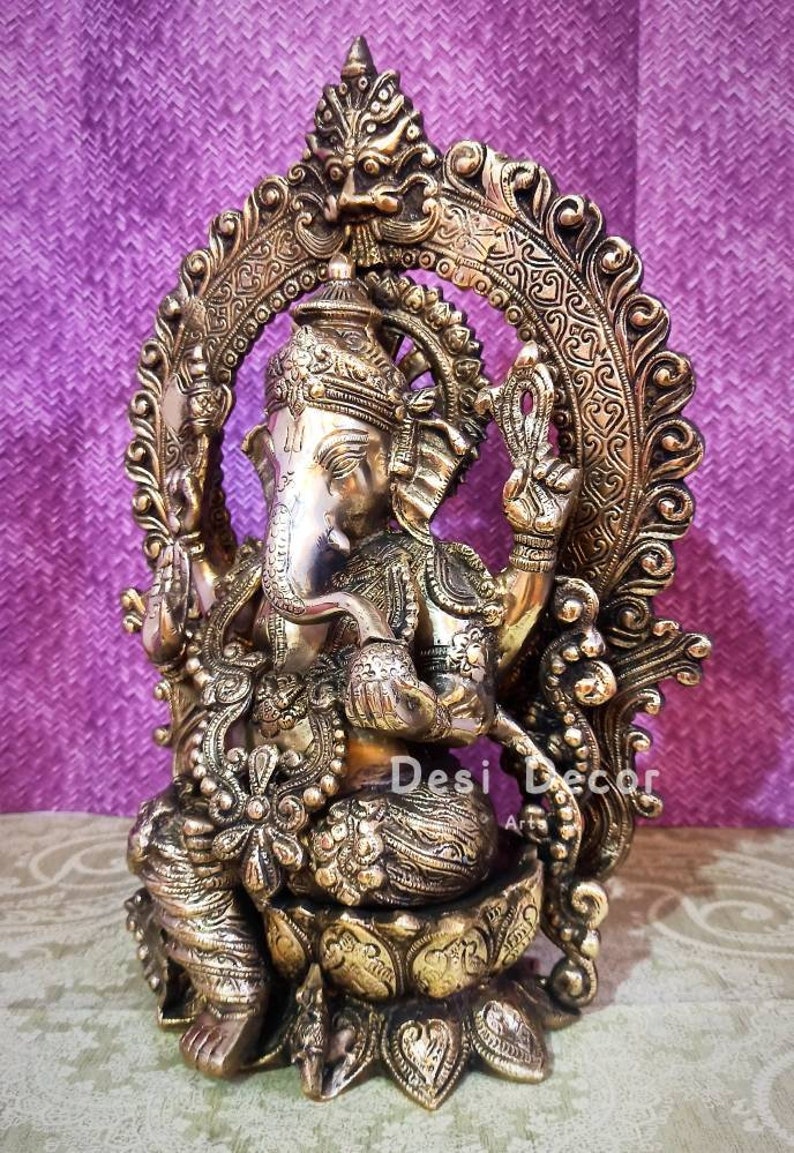 Ganesha Statue 16 Inch Lord Ganesha Statue Brass Ganesh - Etsy