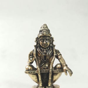 6 Cm Brass Small Lord Ayyappa Swamy Statue, Ayyappan Swamy, Hindu God ...