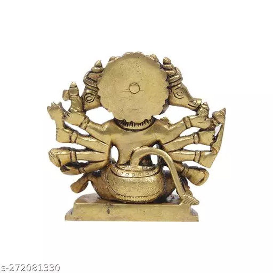 Brass Panchmukhi Hanuman Statue - Hindu Monkey God Altar Murti - Etsy