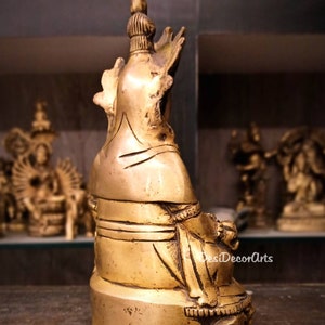 9"brass Lord Kuber Maharaj Statue With an Urn of Gold Coins, Lord of ...