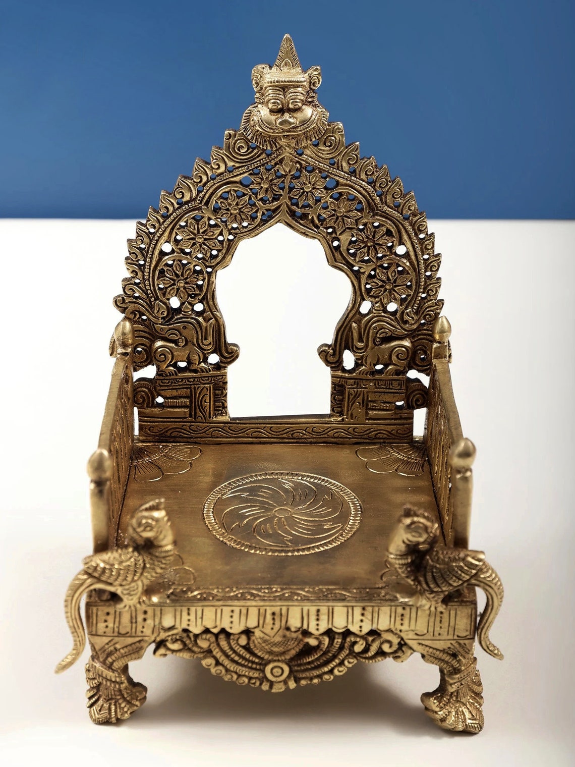 Handcrafted Brass Singhasan: Vintage God Throne, Home Temple Decor - Etsy
