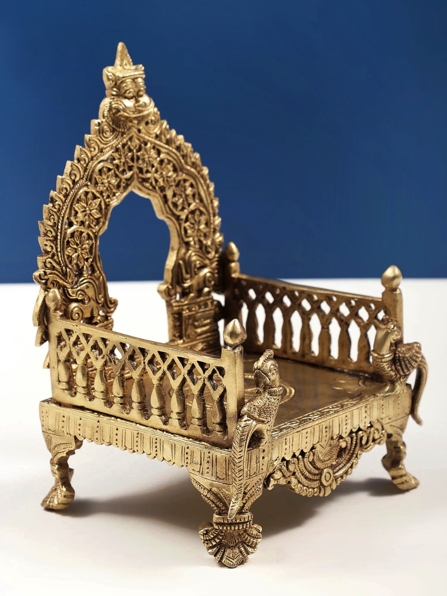 Brass God Throne, 08 Brass Singhasan, Vintage Throne, Handcrafted ...