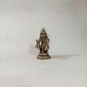 6 Cm Brass Small Lord Ayyappa Swamy Statue, Ayyappan Swamy, Hindu God ...