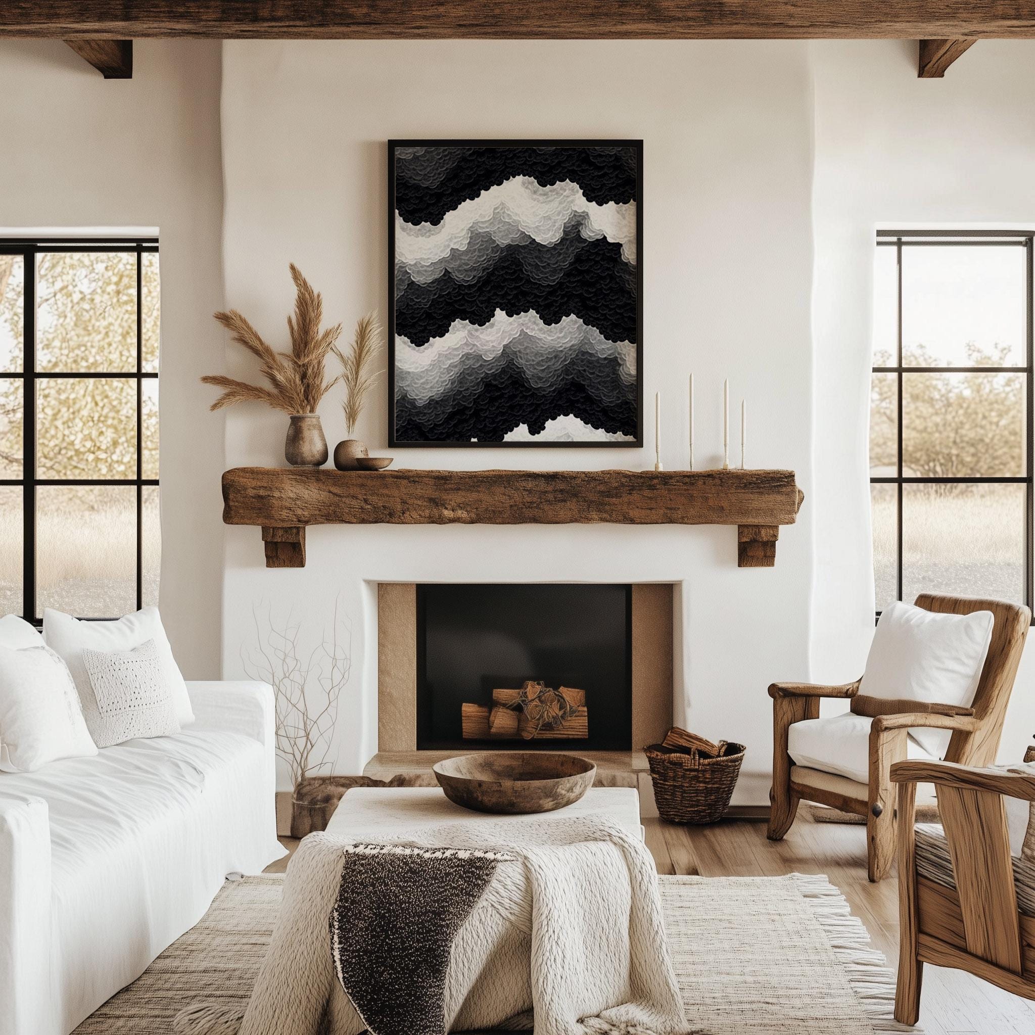 Vertical Poster Mockup: Modern Living Room Interior (PSD) - Etsy