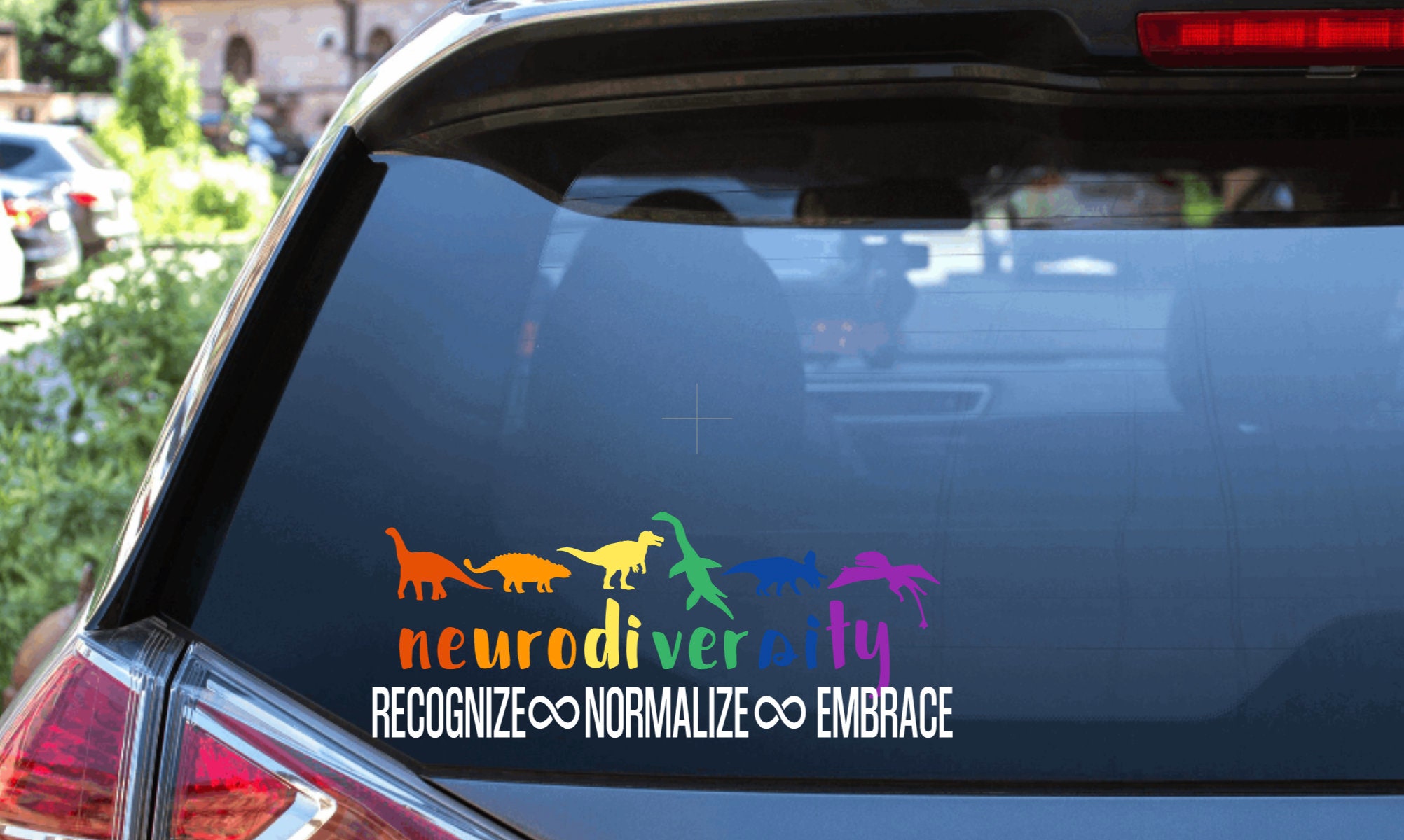 Dinosaur Neurodiversity Car Decal - Etsy