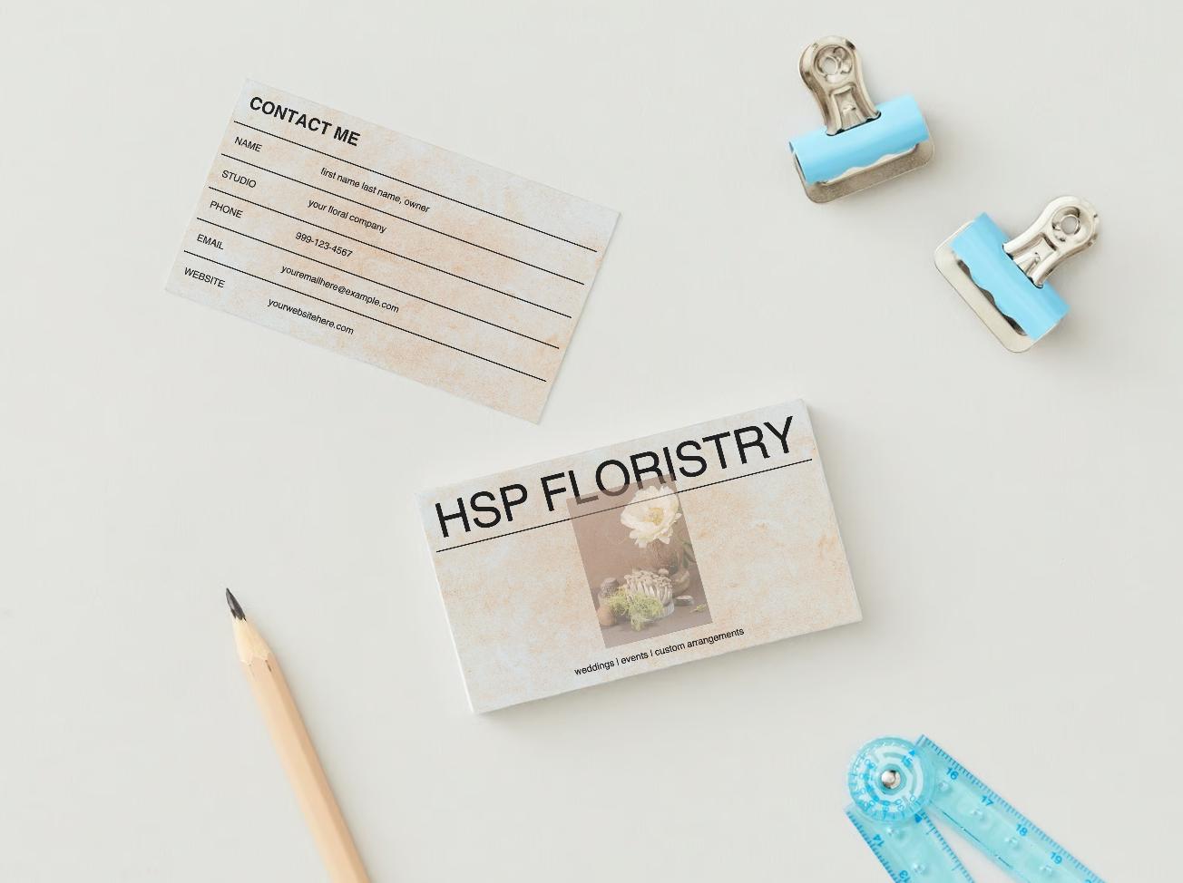 Editable Florist Template Proposal Consultation and Business Card ...