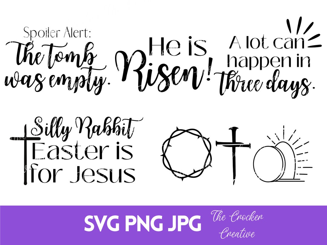 Religious Easter SVG Bundle, Christian Easter SVG, Jesus SVG, Easter ...