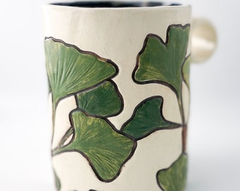 Ginko Leaf Mug - Etsy