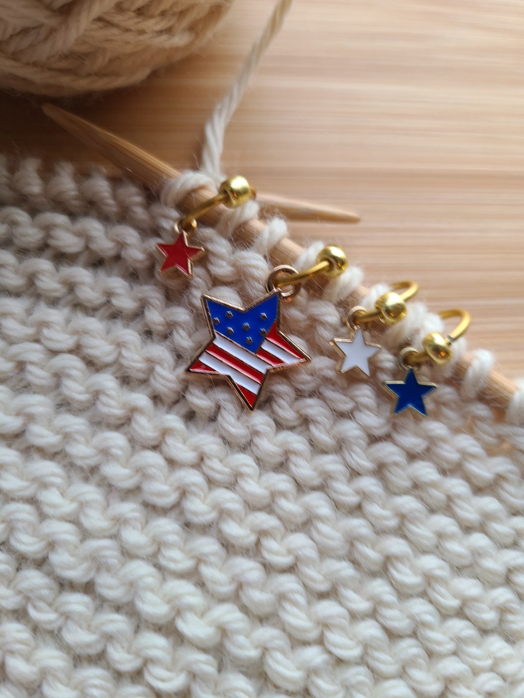 Stars and Stripes 4th of July 4 Pack - Stitch Markers, Knitting ...