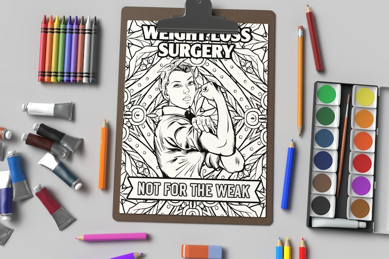 Bariatric Surgery Coloring Book: Funny Motivational Quotes (digital ...