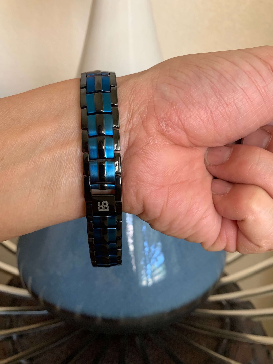 Beautiful Black Surgical Steel Magnetic Bracelet 46 Max Magnets Restore ...