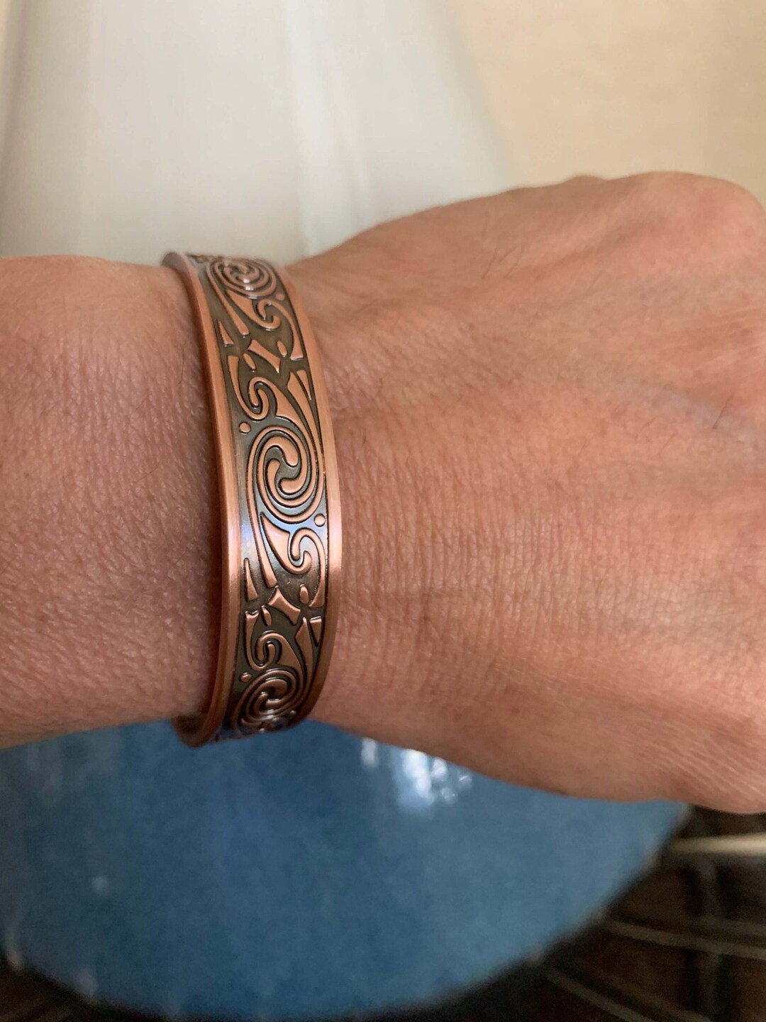 XL Solid Copper Magnetic Bangle: Arthritis Pain Relief Bracelet - Etsy